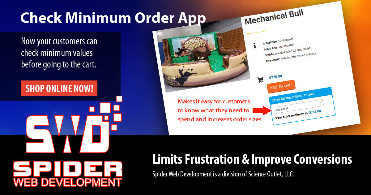 ERS Minimum Order App – Spider Web Development